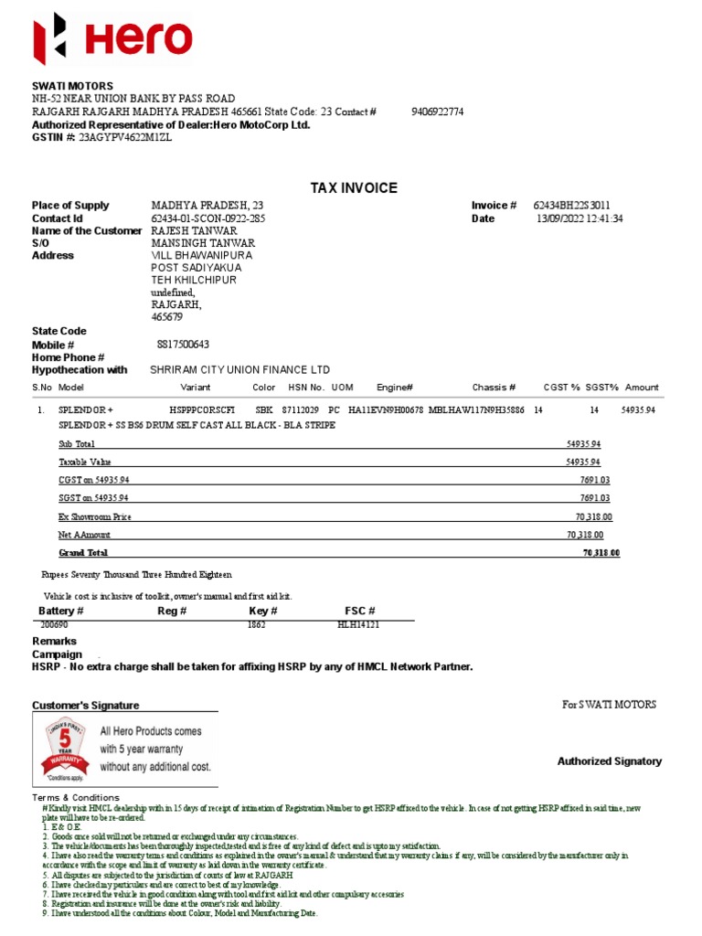 Hariom Invoice | PDF