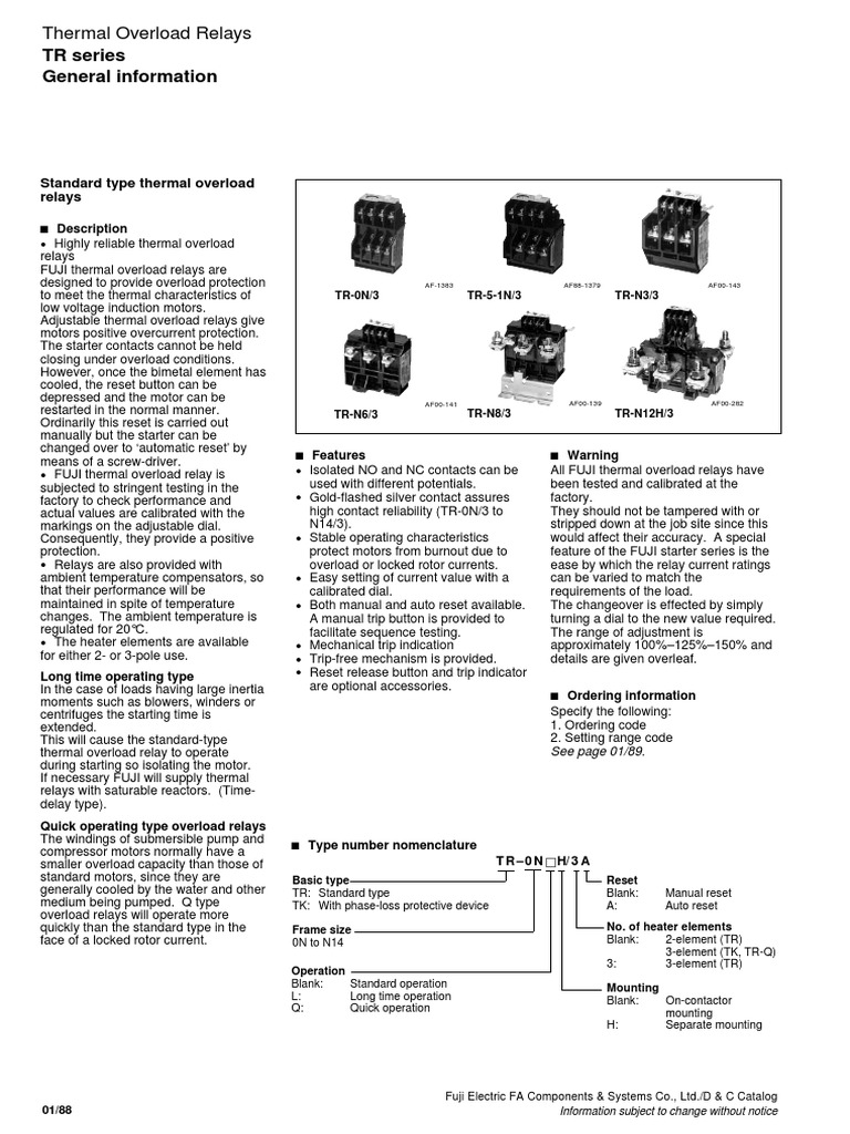 Fuji TK26 016TN 22A | PDF | Relay | Electrical Equipment