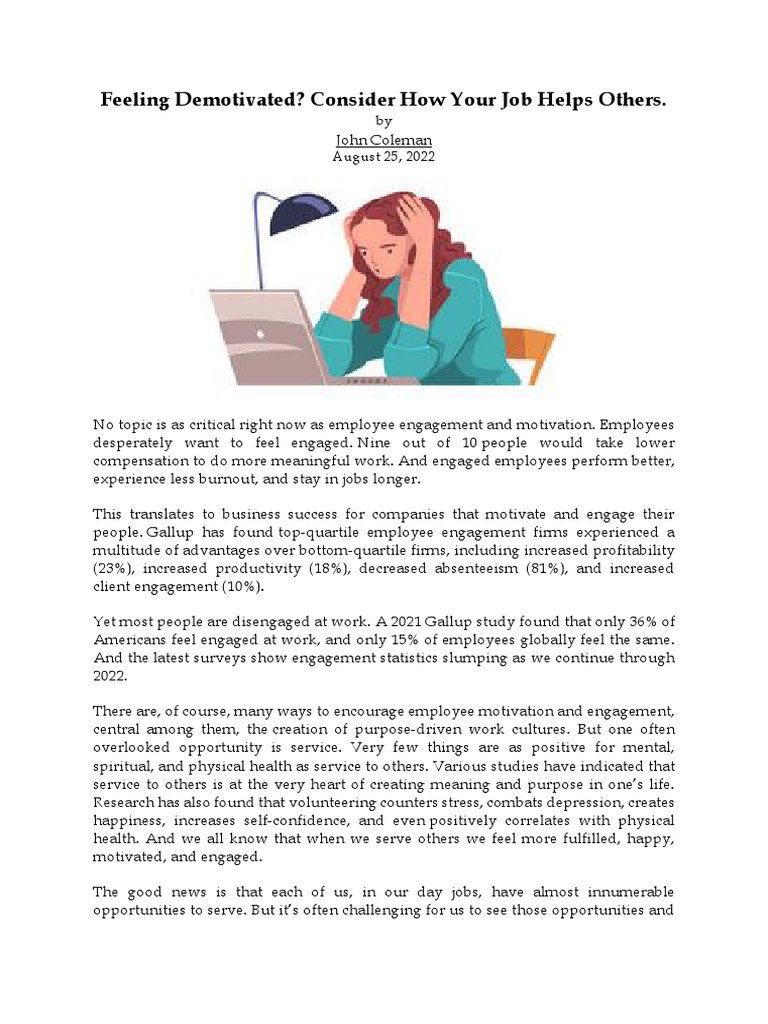 TFSeries - Feeling Demotivated | PDF