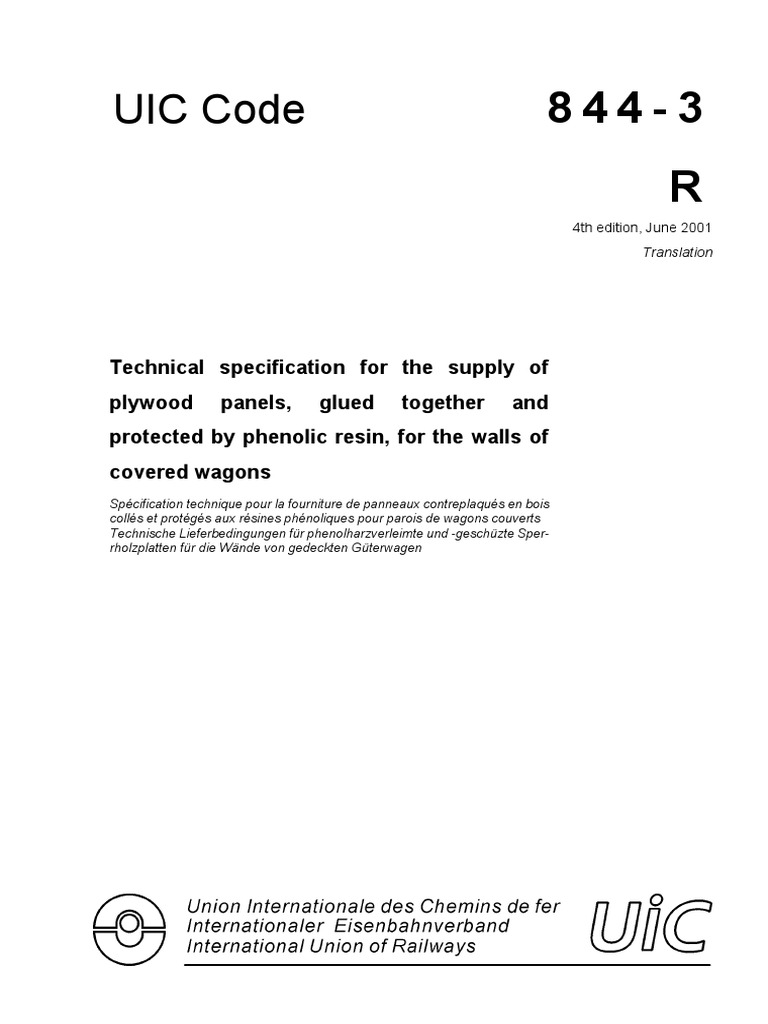 Uic 844 - 3 | PDF