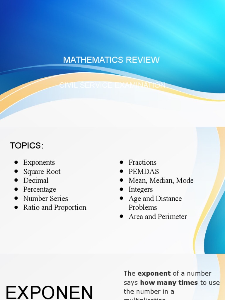 Civil Service Math Review Guide | PDF | Area | Mode (Statistics)