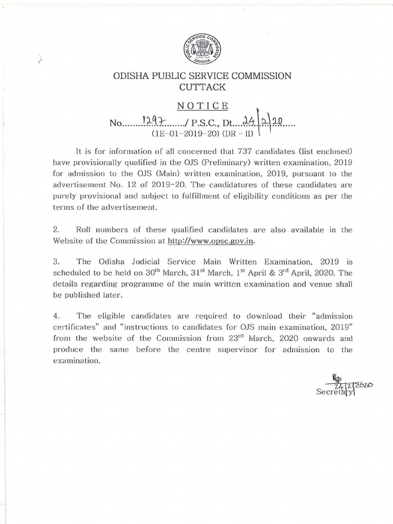 OJS Pre Result | PDF