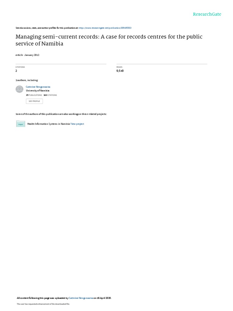 Managing semi current record how | PDF