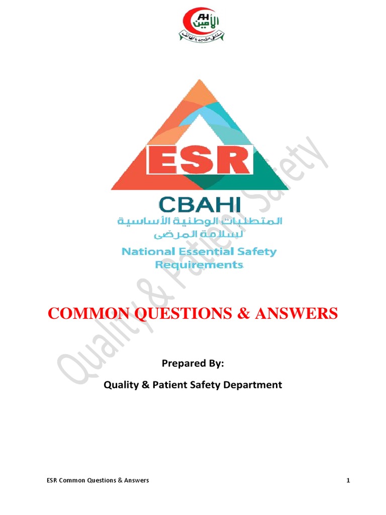 Esr-Common Questions and Answer-2021 | PDF
