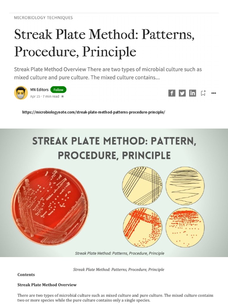 Streak Plate Methods | PDF | Microscopy | Laboratory Techniques