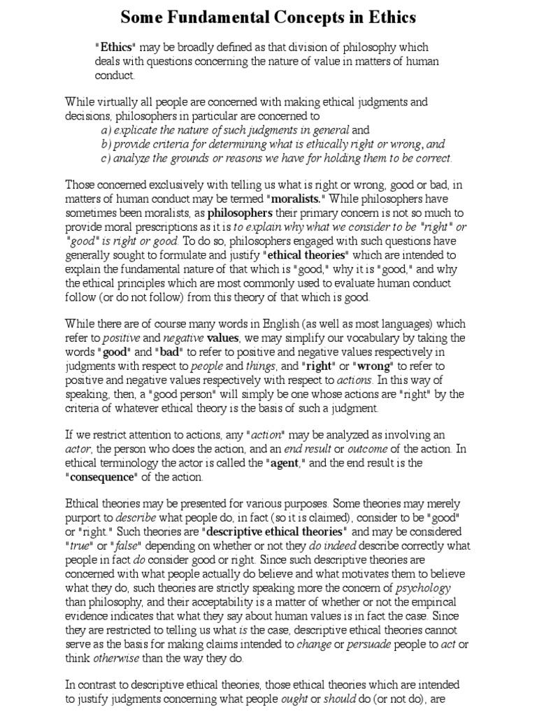 B3. Key Concepts of Ethics | PDF | Hedonism | Pleasure