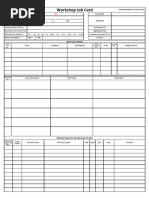 Job Card Template | PDF