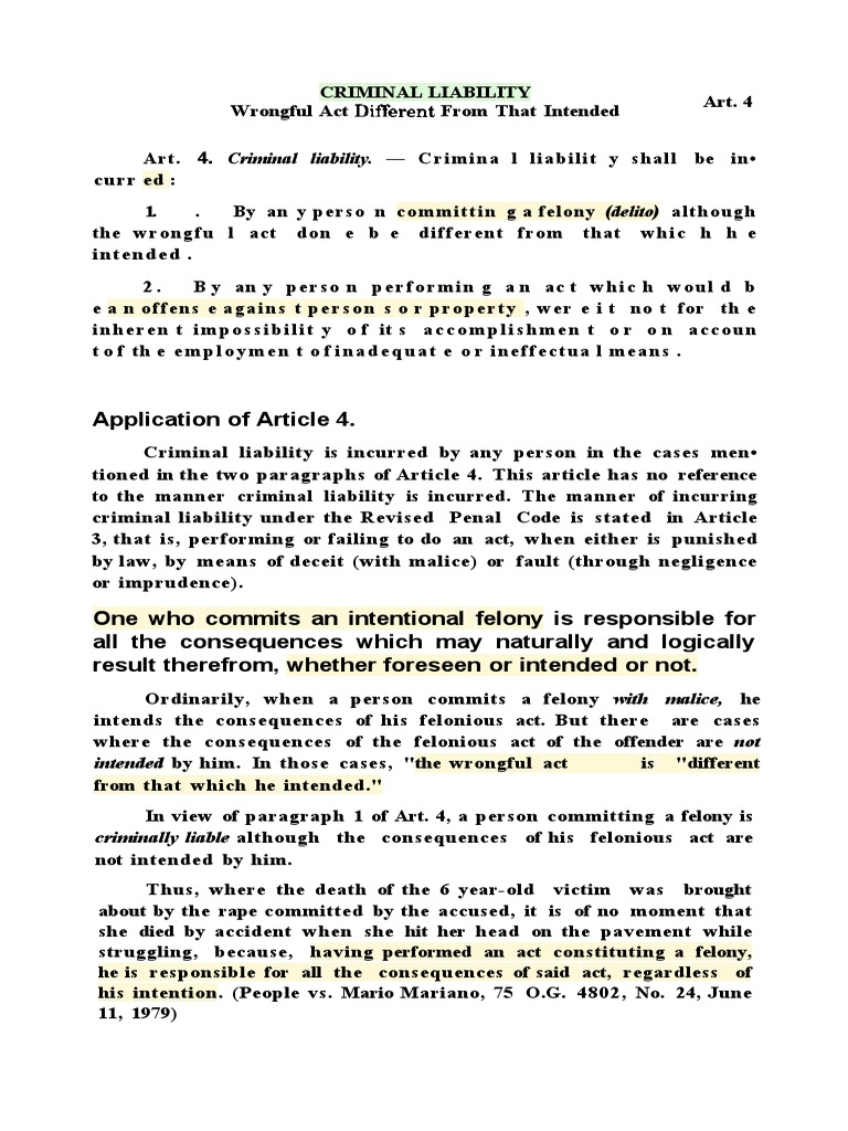 Articles 4 RPC (Reyes) | PDF