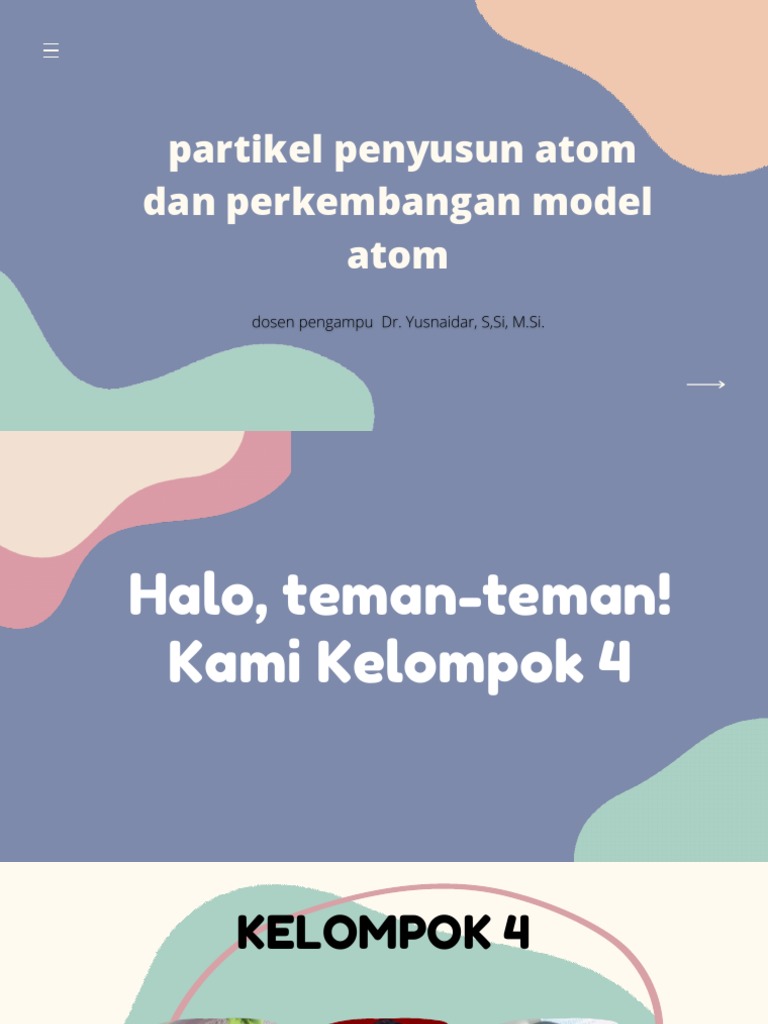 Partikel Penyusun Atom Dan Perkembangan Model Atom | PDF | Teknologi ...
