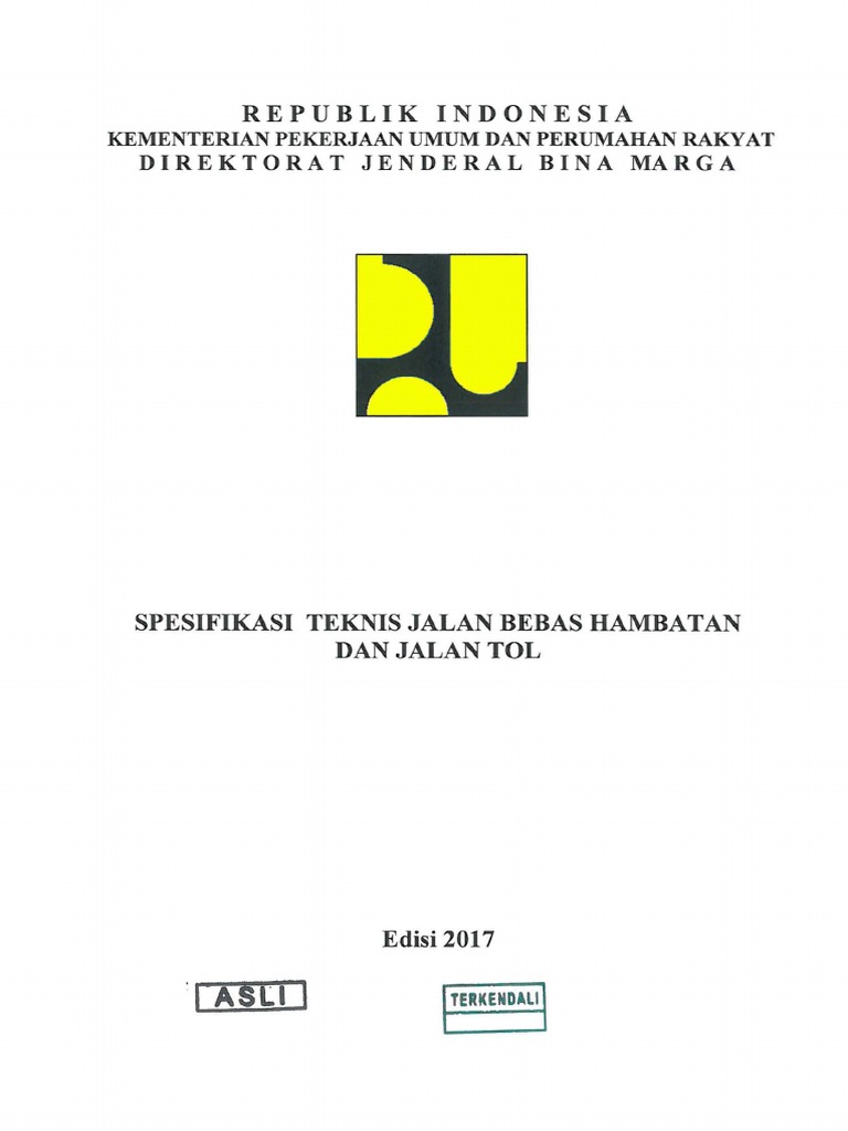 Spek Teknis JBH - JT - E.2017 | PDF