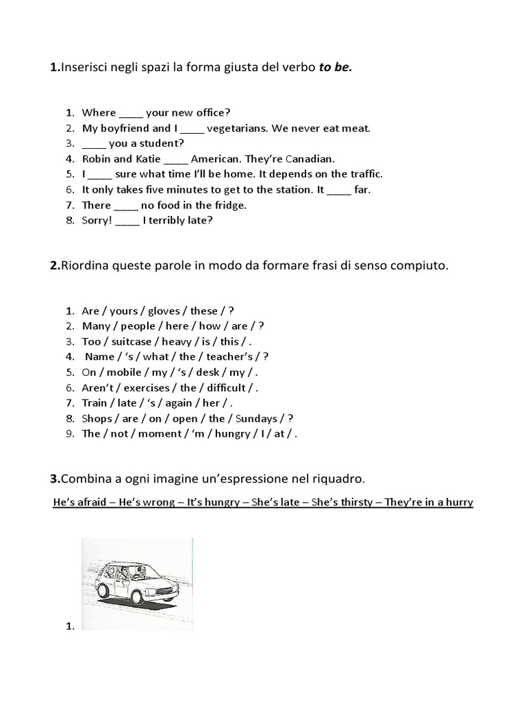 Present Simple, There Is-Are, Have Got Exercises-Convertito | PDF | Italy