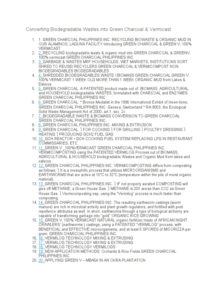 Converting Biodegradable Wastes Into Green Charcoal | PDF ...