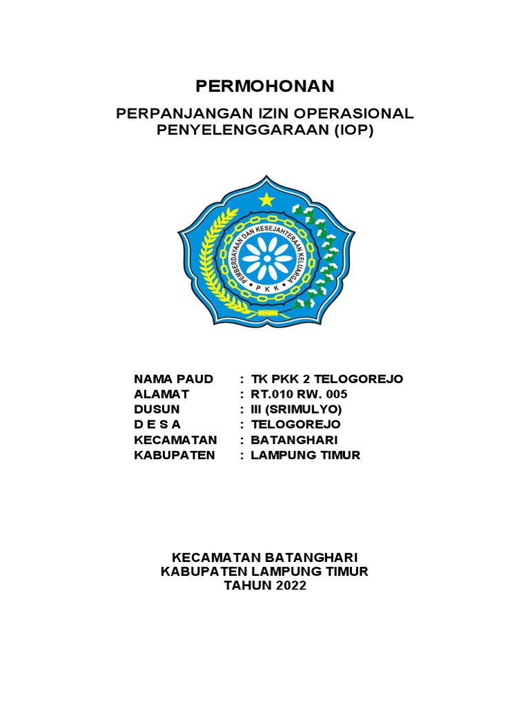 Laporan Awal Bop-Paud 2022-1 TK PKK 2 | PDF