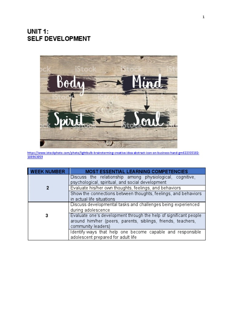 SLM Per Dev Week 2&3 1 | PDF | Thought | Adolescence
