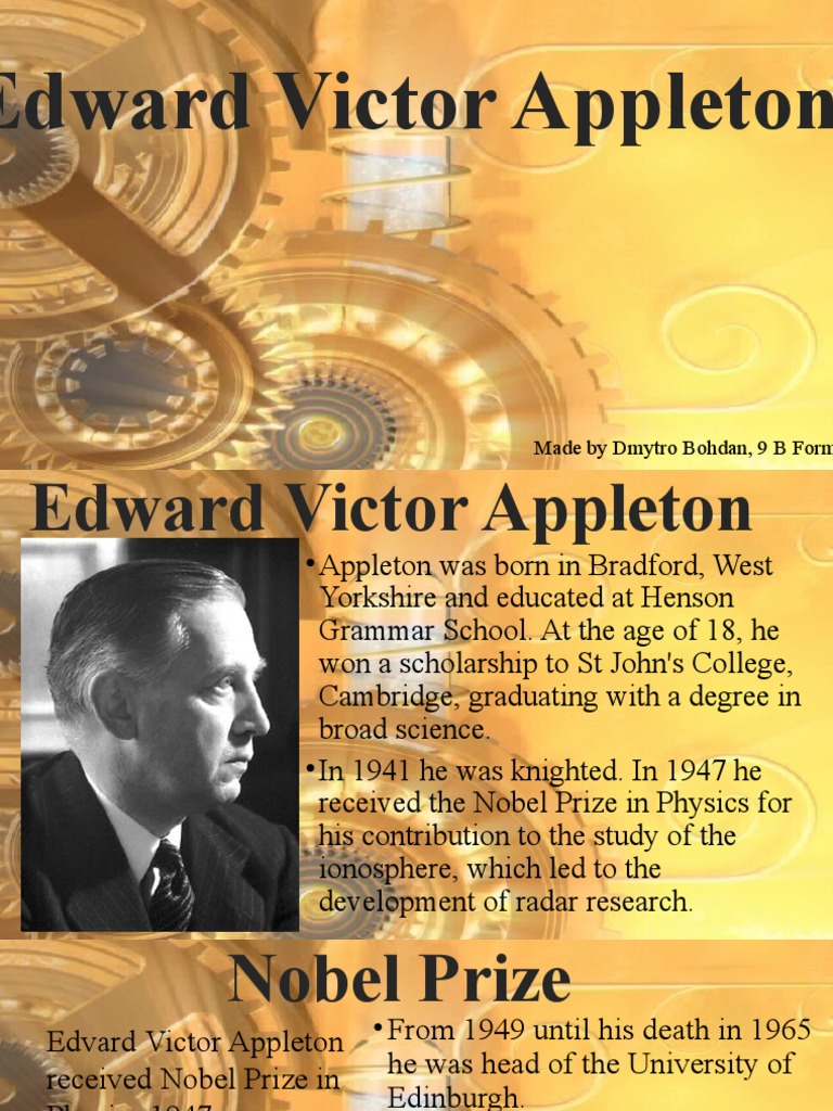 Edward Victor Appleton | PDF | Social Science | Classics