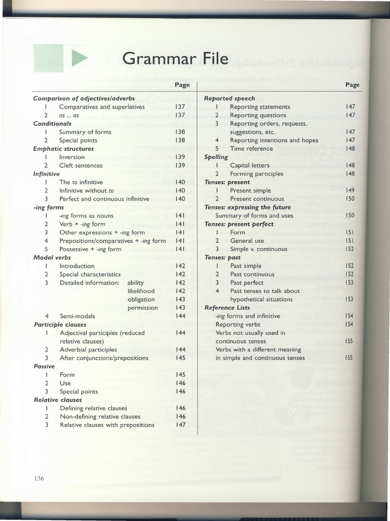 Grammar File | PDF | Verb | Grammatical Tense