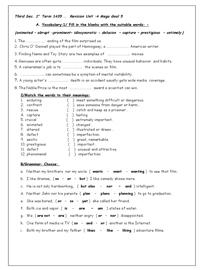 Revision Unit 4 | PDF