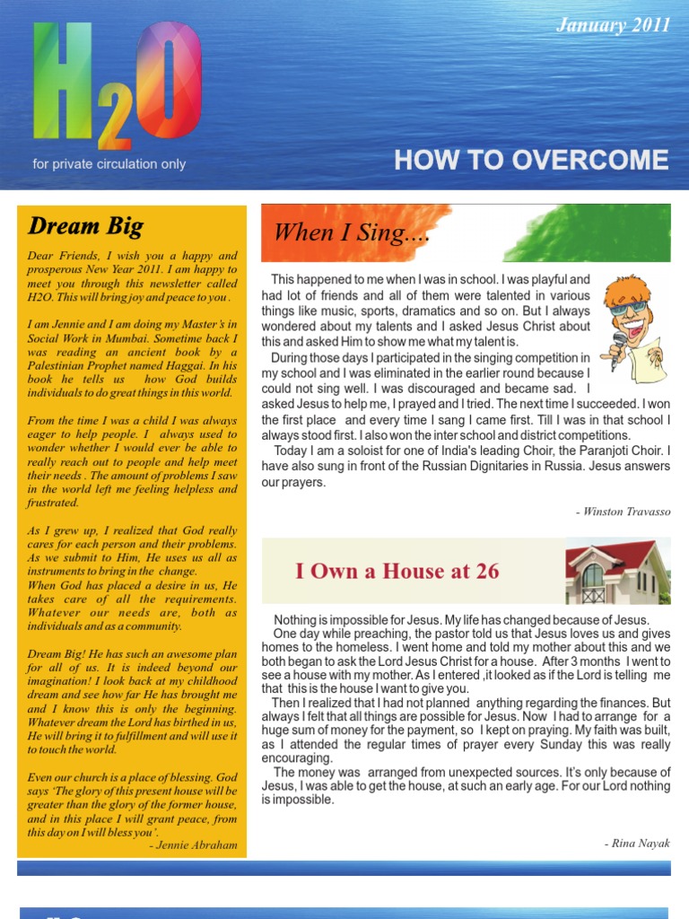 H2O Magazine 1 | PDF | Miracle | Jesus