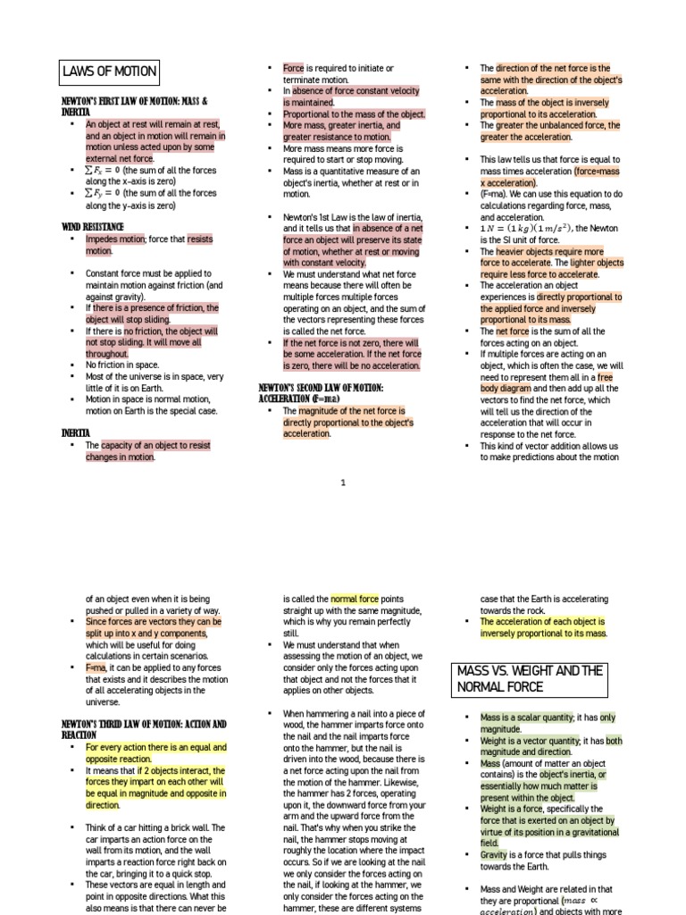 Stem 305 Final Exam Reviewer | PDF | Force | Collision