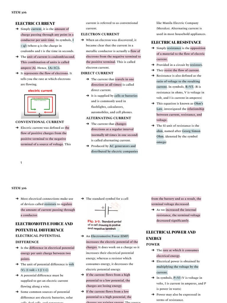An Overview of Electrical Concepts: Current, Resistance, Voltage, Power ...