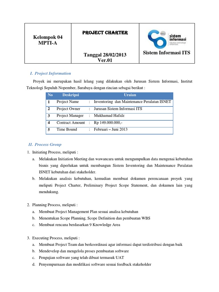 Project Charter A04 | PDF