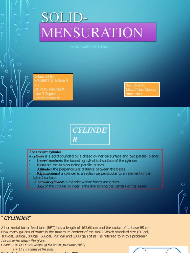 Solid Mensuration | PDF | Euclid | Geometric Shapes
