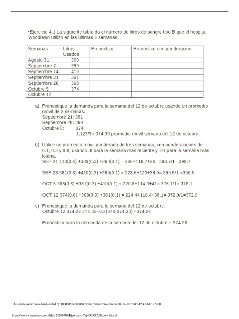 Ejercicios Cap Tulo 4 1 | PDF