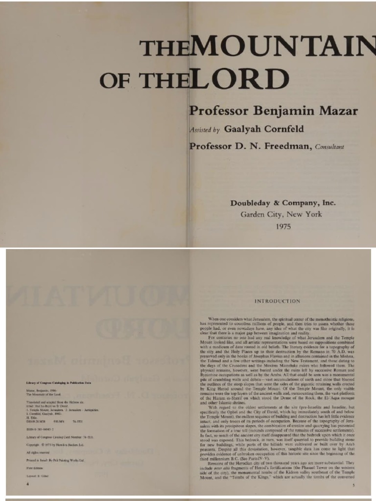 Mazar, Mountain of The Lord 1975 (PP On Jersualem in 2nd Temple Period) | PDF | Herod The Great ...