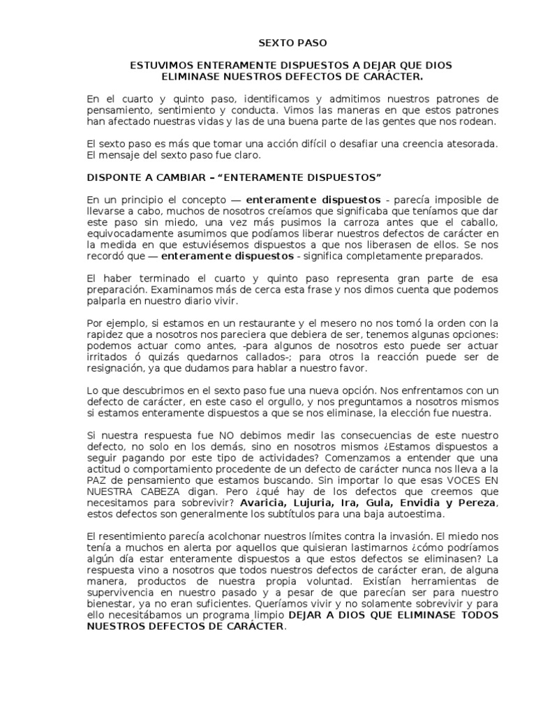 Sexto Paso | PDF | Dios | Oración