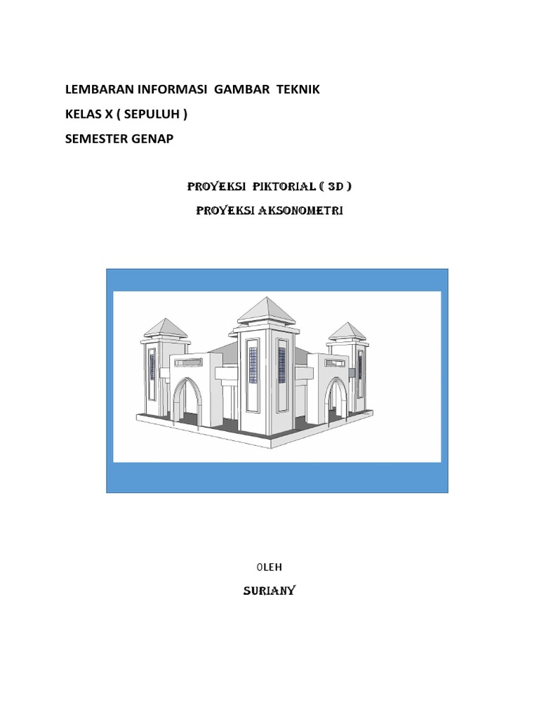AKSONOMETRI DAN PROYEKSI PIKTORIAL | PDF