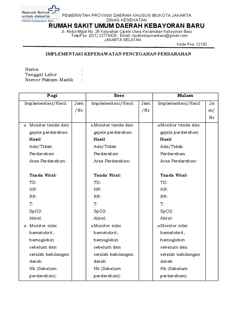 Implementasi Pencegahan Perdarahan | PDF