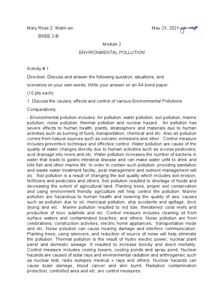 Environmental Engineering Module 2 | PDF