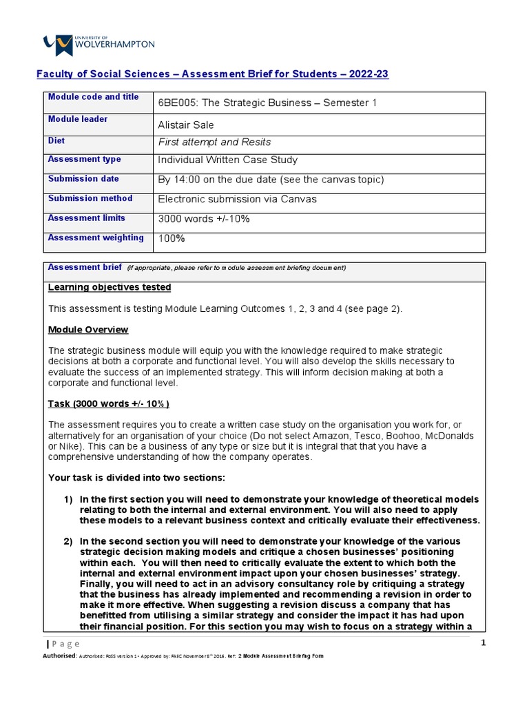 Sem 1 6be005 Assessment Briefing 2022-23 | PDF | Educational Assessment ... Sem 1 6be005 Assessment Briefing 2022-23 | PDF | Educational Assessment ...