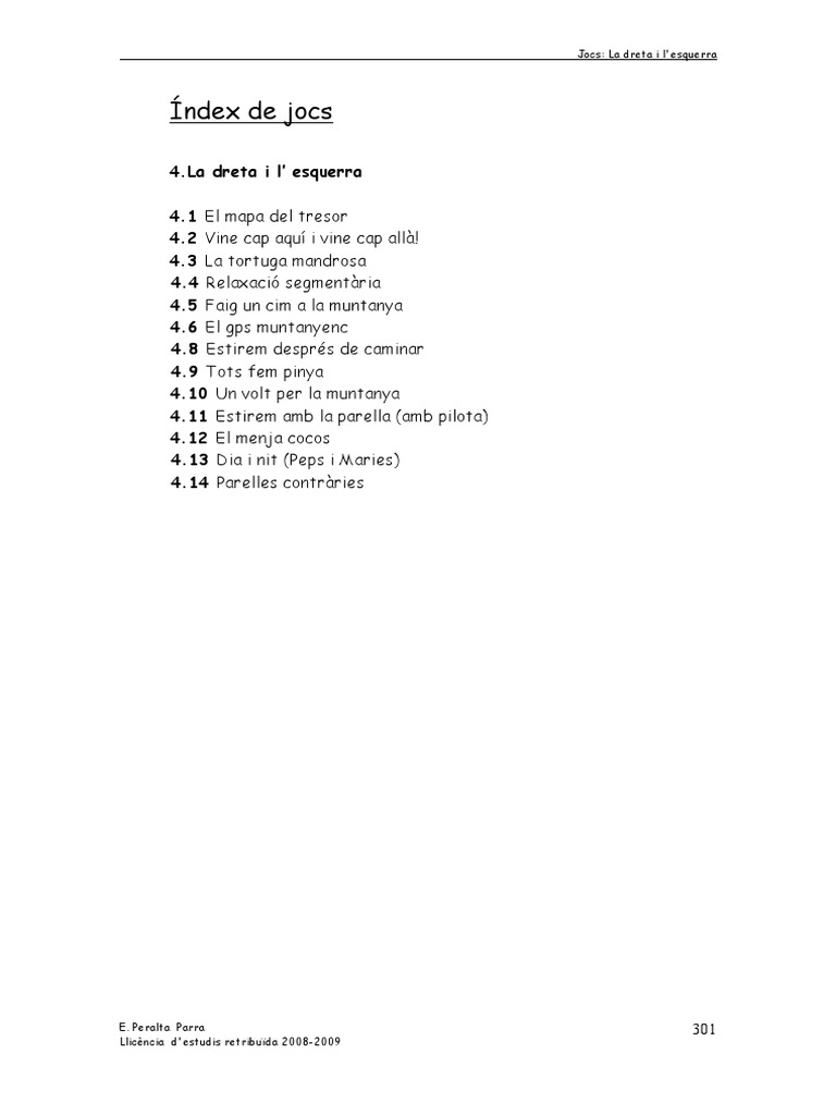 4.jocs Dreta-Esquerra | PDF