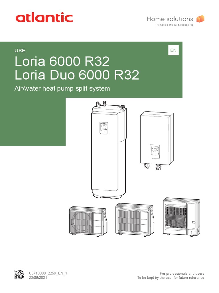 2259 1 en Loria 6000 r32 Manual Use Atlantic | PDF | Water Heating ...