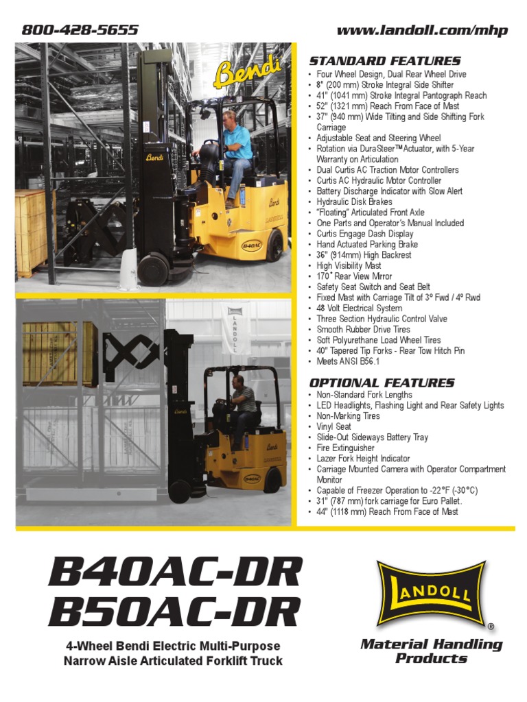 Printable Bendi B40 50 DR Landoll Forklift 0520 | PDF