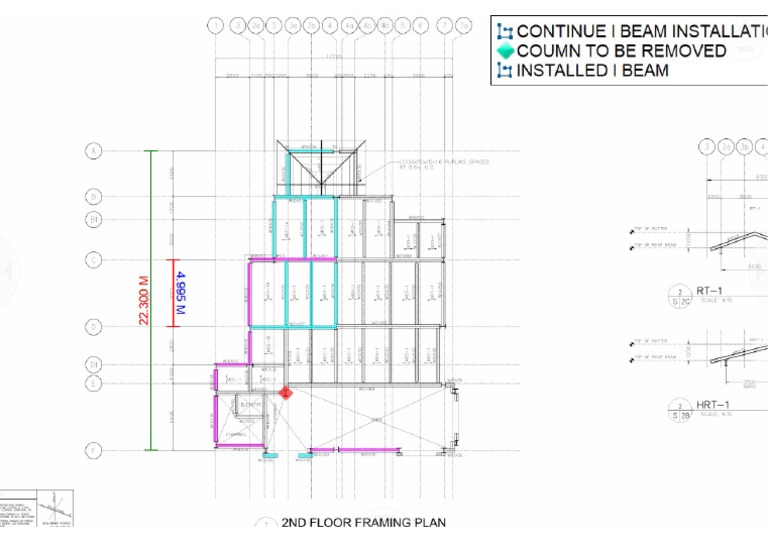 2ND Floor I Beam Installation Key Plan | PDF