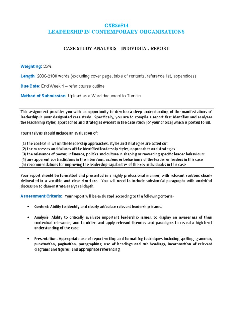 6514information For Assignment 1 Individual Case Study Analysis Report ...