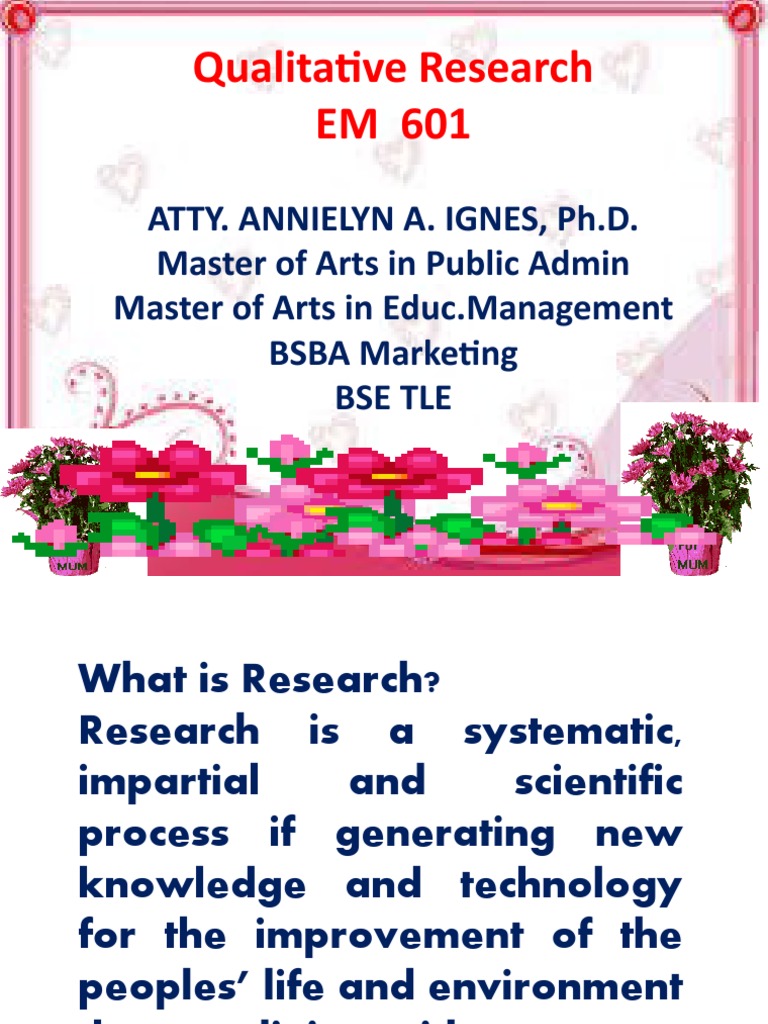 Qualitative-Research Power Point | PDF