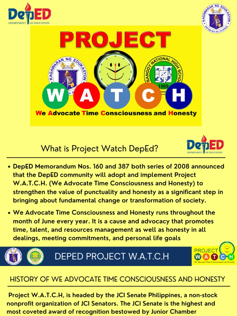 GROUP 4 (DepEd Project Watch) | PDF | Integrity | Teachers