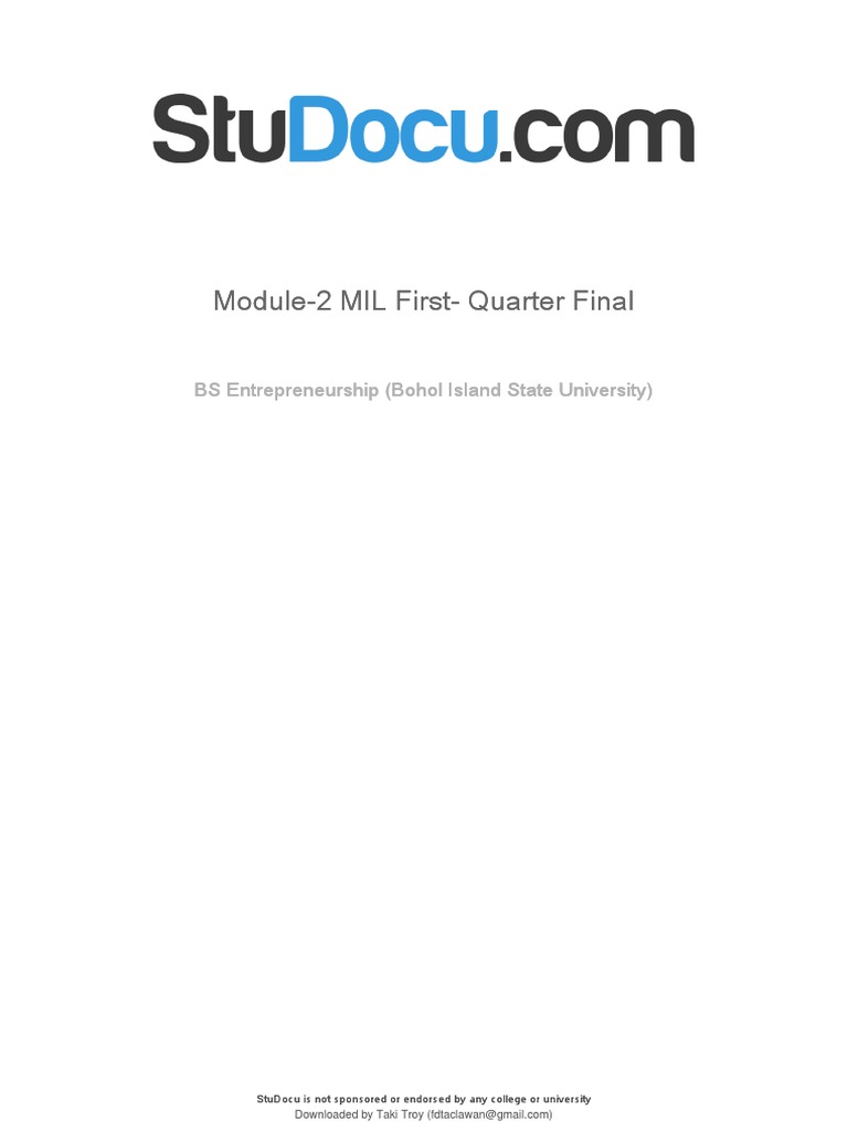 Module-2 MIL First-Quarter Final Module-2 MIL First - Quarter Final | PDF | Social Media ...