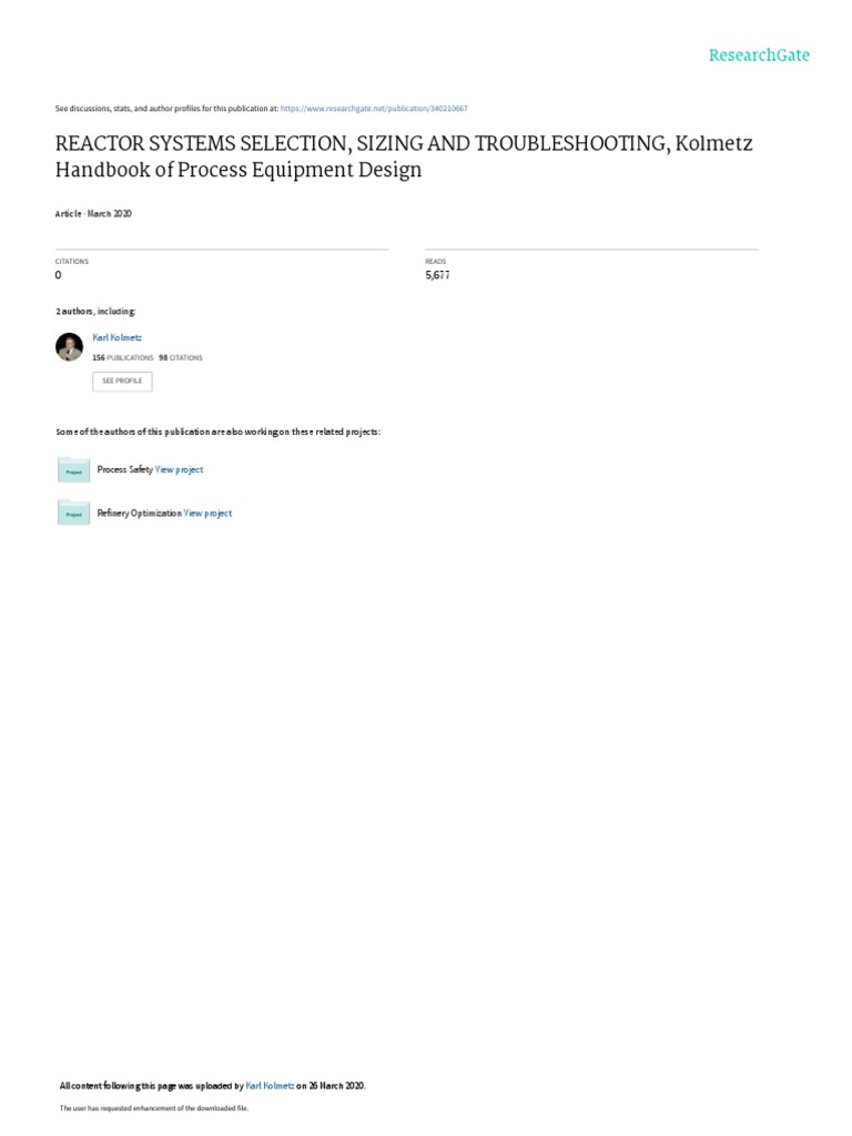 Engineering Design Guidelines Reactor Systems Rev1.2web | PDF