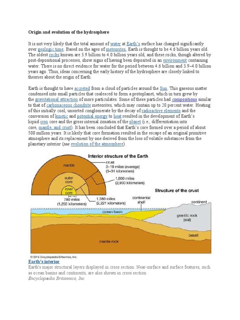 Origin and Evolution of Earth's Hydrosphere | PDF | Social Science | Art
