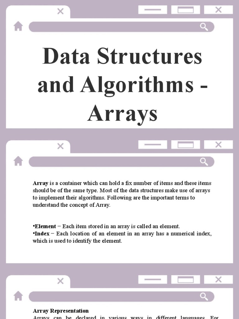 Data Structures And Algorithms Arrays And Linked List Pdf Array