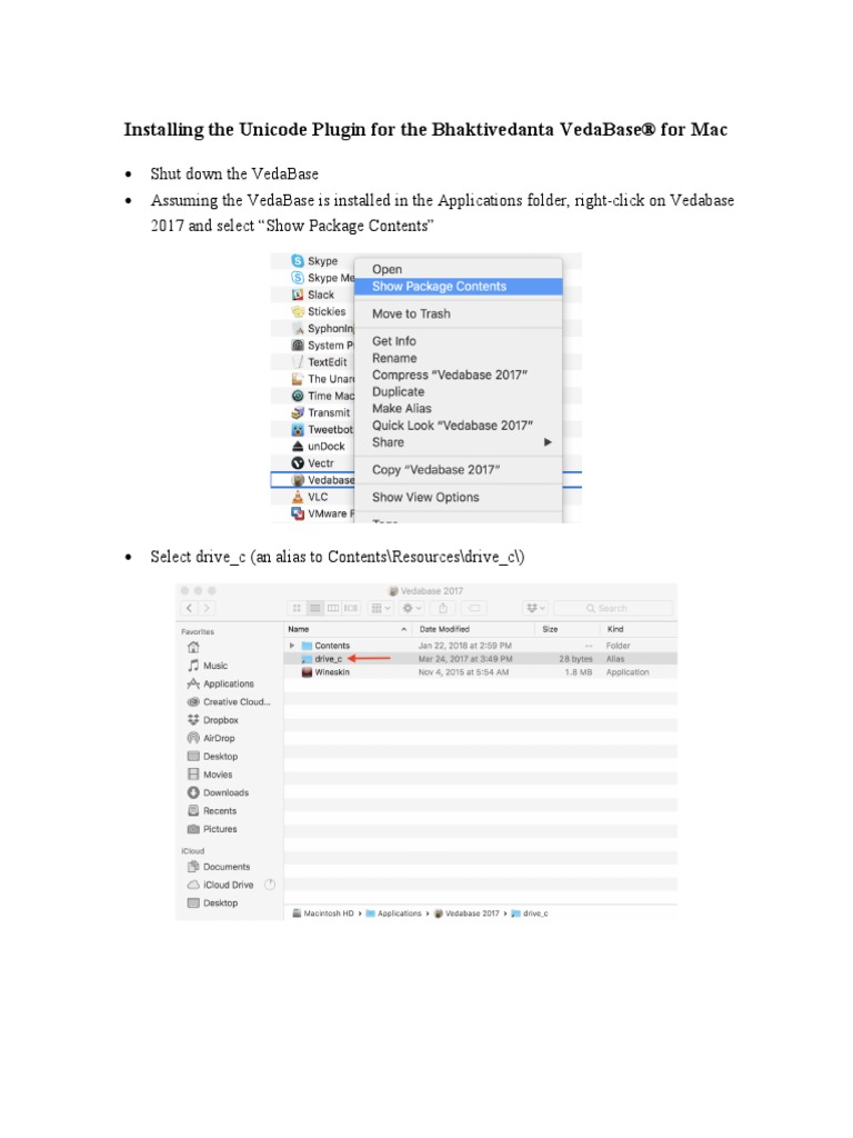 VedaBase Unicode Plugin - QuickStart For Mac | PDF