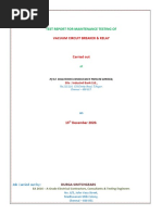 VCB Testing Report for HT Breakers | PDF | Relay | Power (Physics)