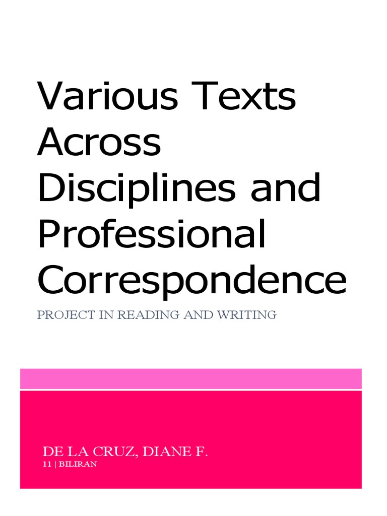 Reading and Writing Across Disciplines | PDF