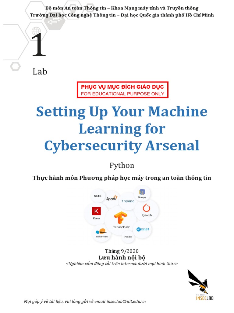 Lab 1 - Setting Up Your ML For Cybersecurity Arsenal | PDF