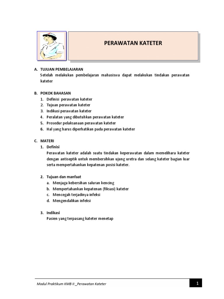 Modul Praktikum KMB 2 - Perawatan Kateter | PDF