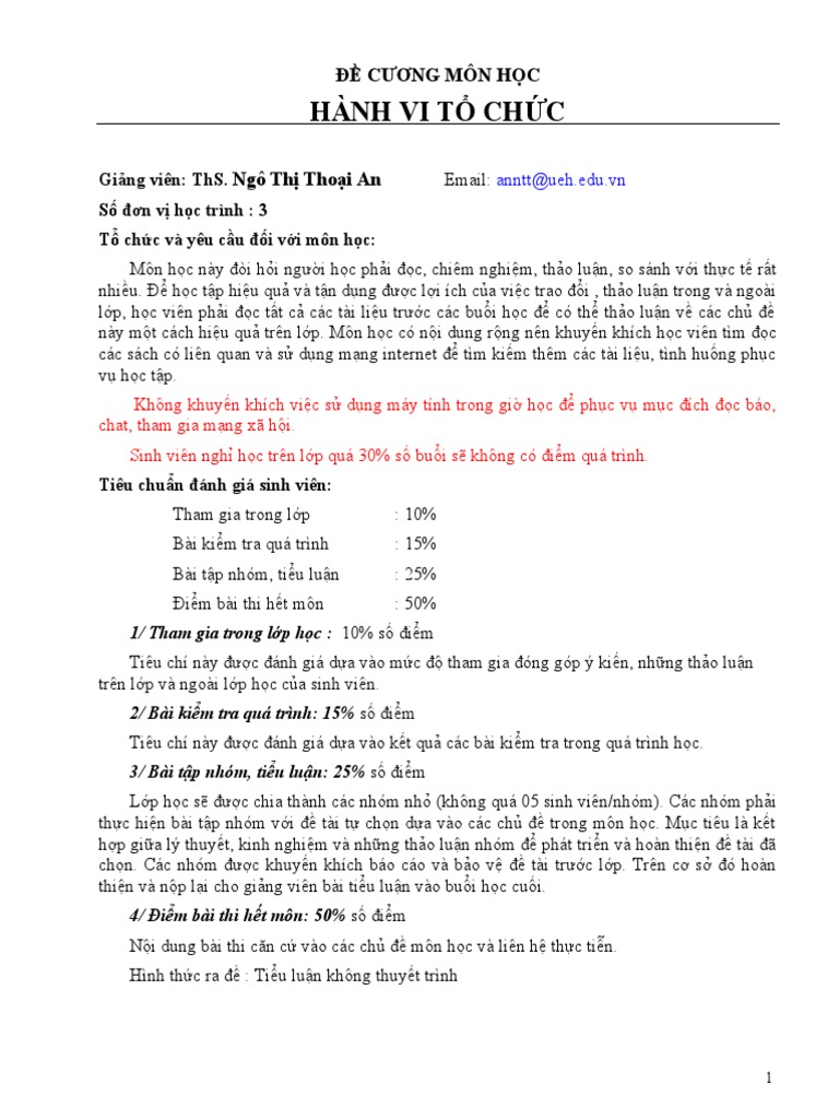 ĐỀ CƯƠNG MÔN HVTC | PDF